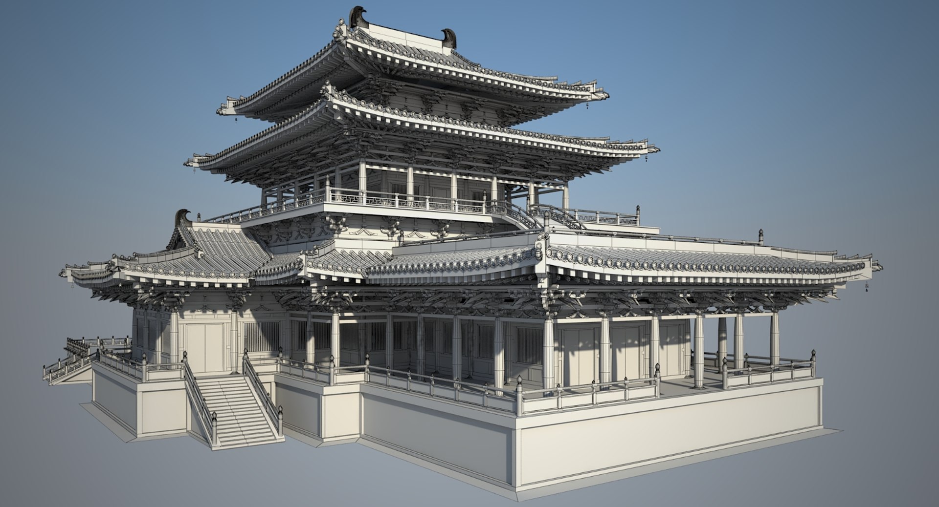 Chinese Architectural Palace 3d Model