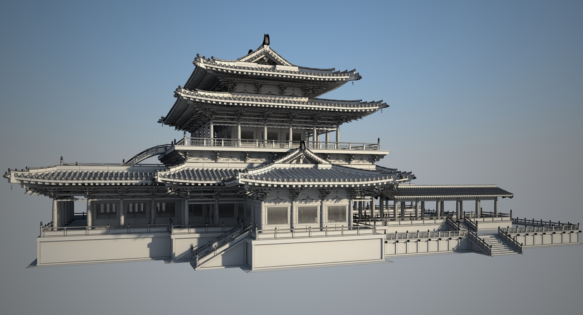 Chinese Architectural Palace 3d Model