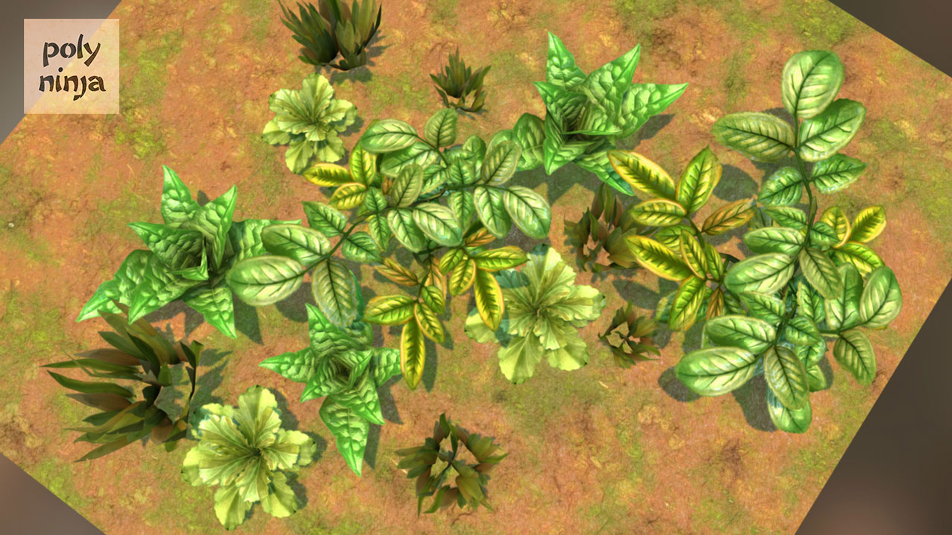 free pack stylized vegetation mobile 3d model