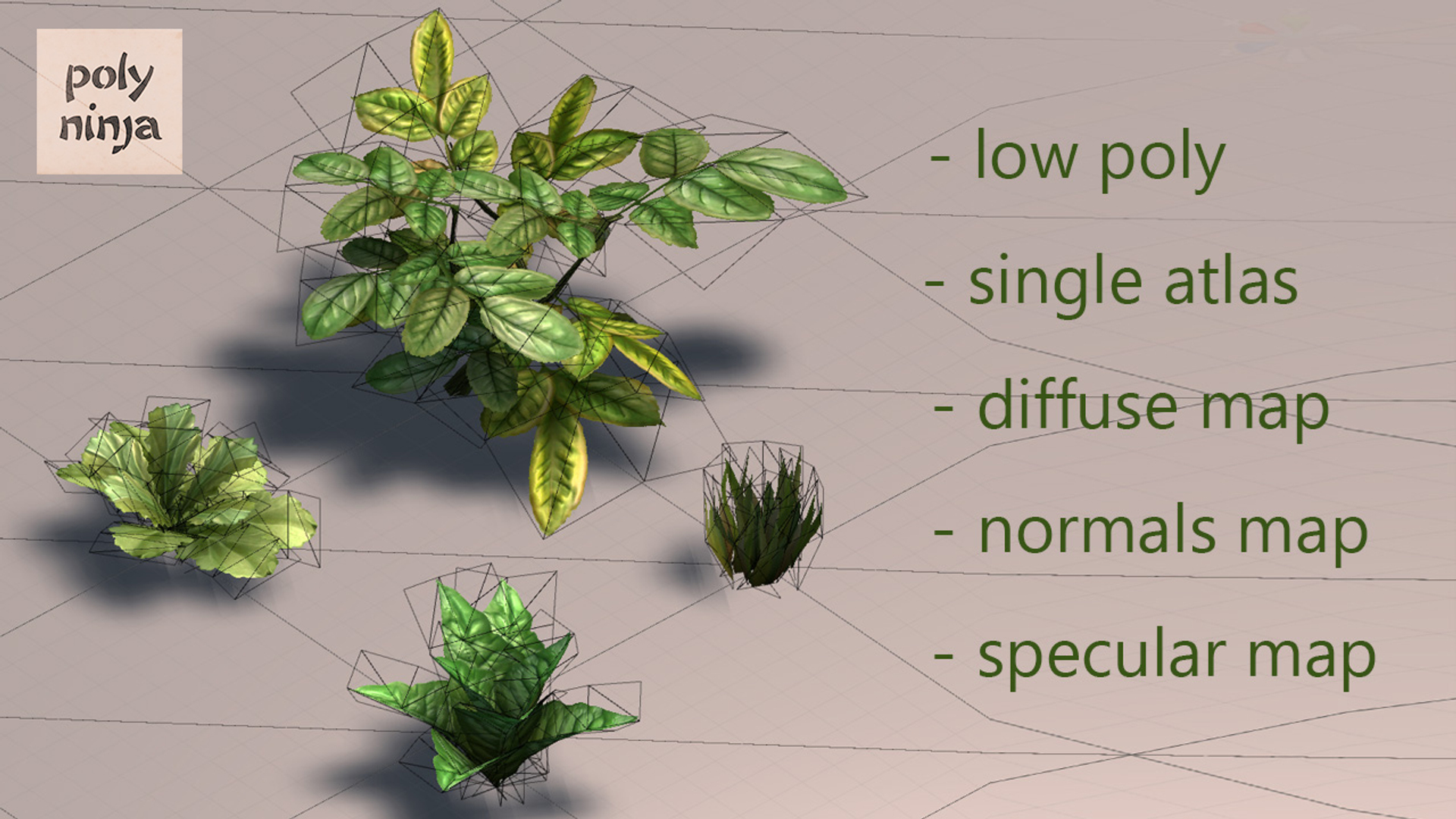 free pack stylized vegetation mobile 3d model