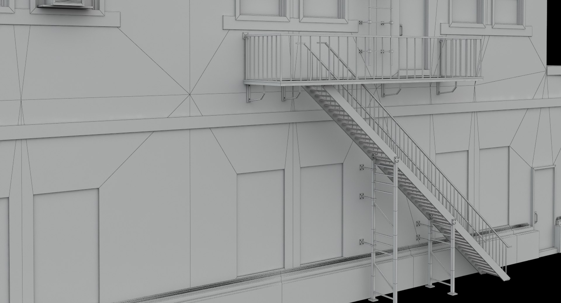 Firehouse structure architecture 3D model - TurboSquid 1278866