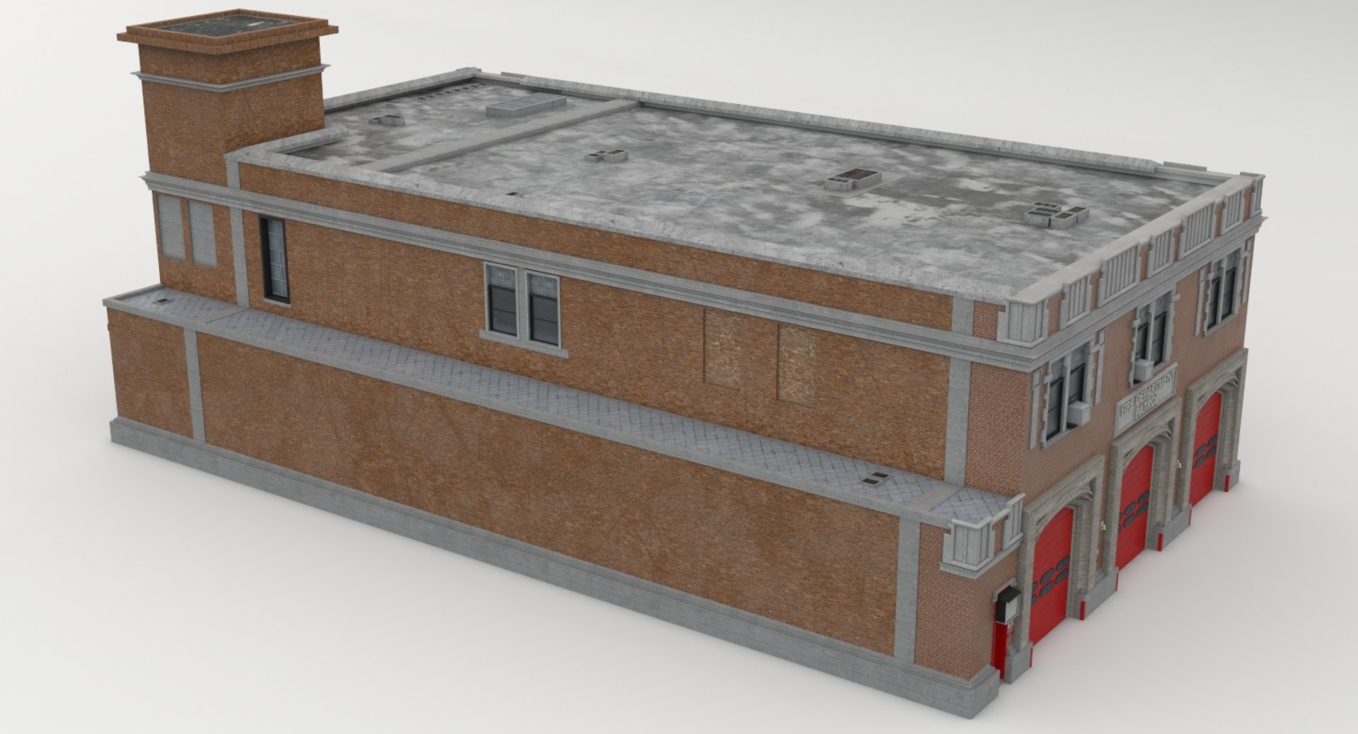 Firehouse Structure Architecture 3D Model - TurboSquid 1278866