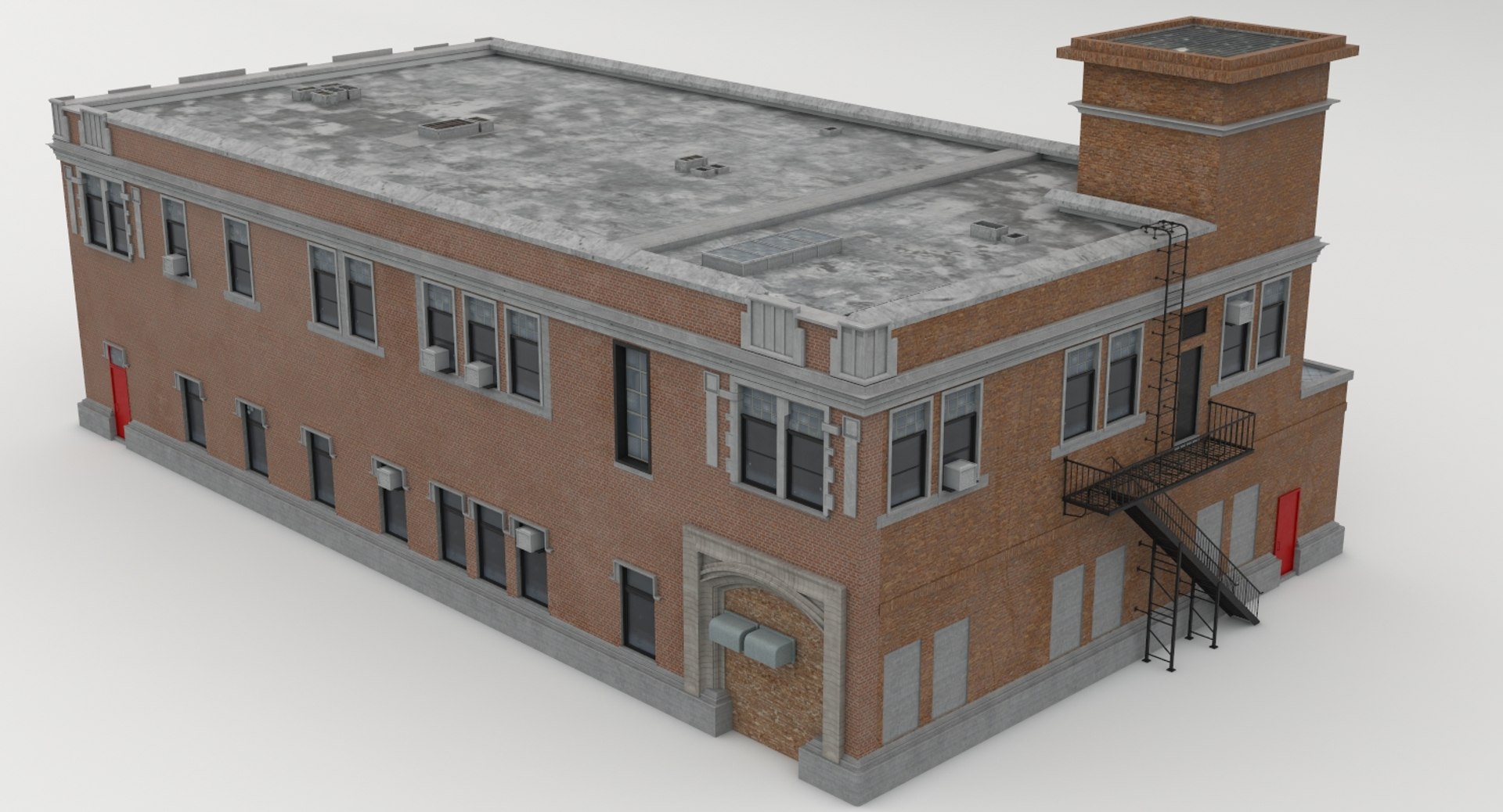 Firehouse Structure Architecture 3D Model - TurboSquid 1278866