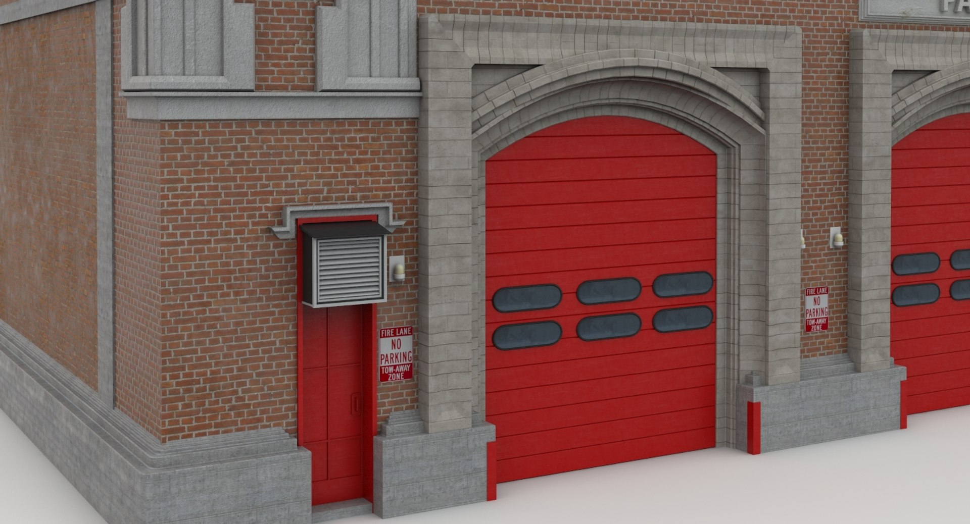 Firehouse Structure Architecture 3D Model - TurboSquid 1278866