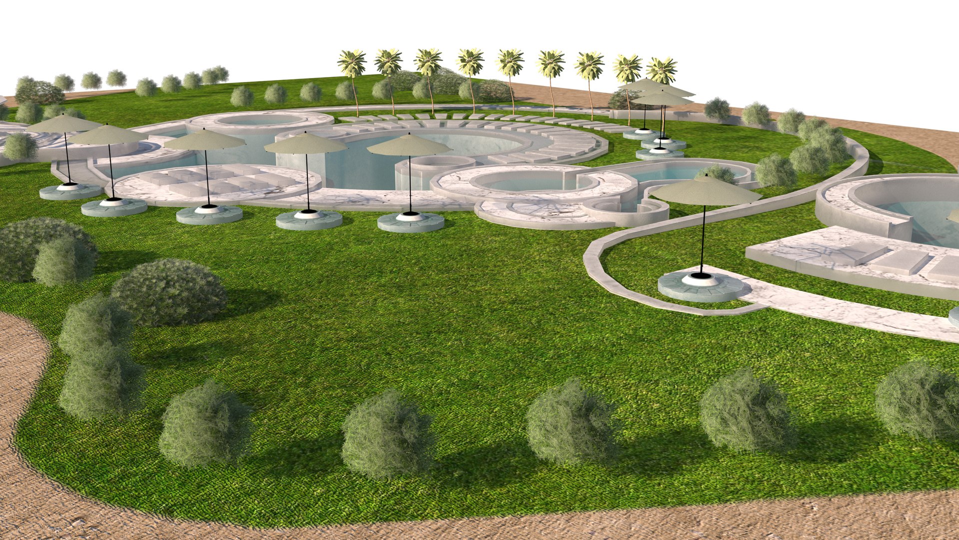 3D Outdoor 3D Environment Garden Scene Pack - TurboSquid 2264935