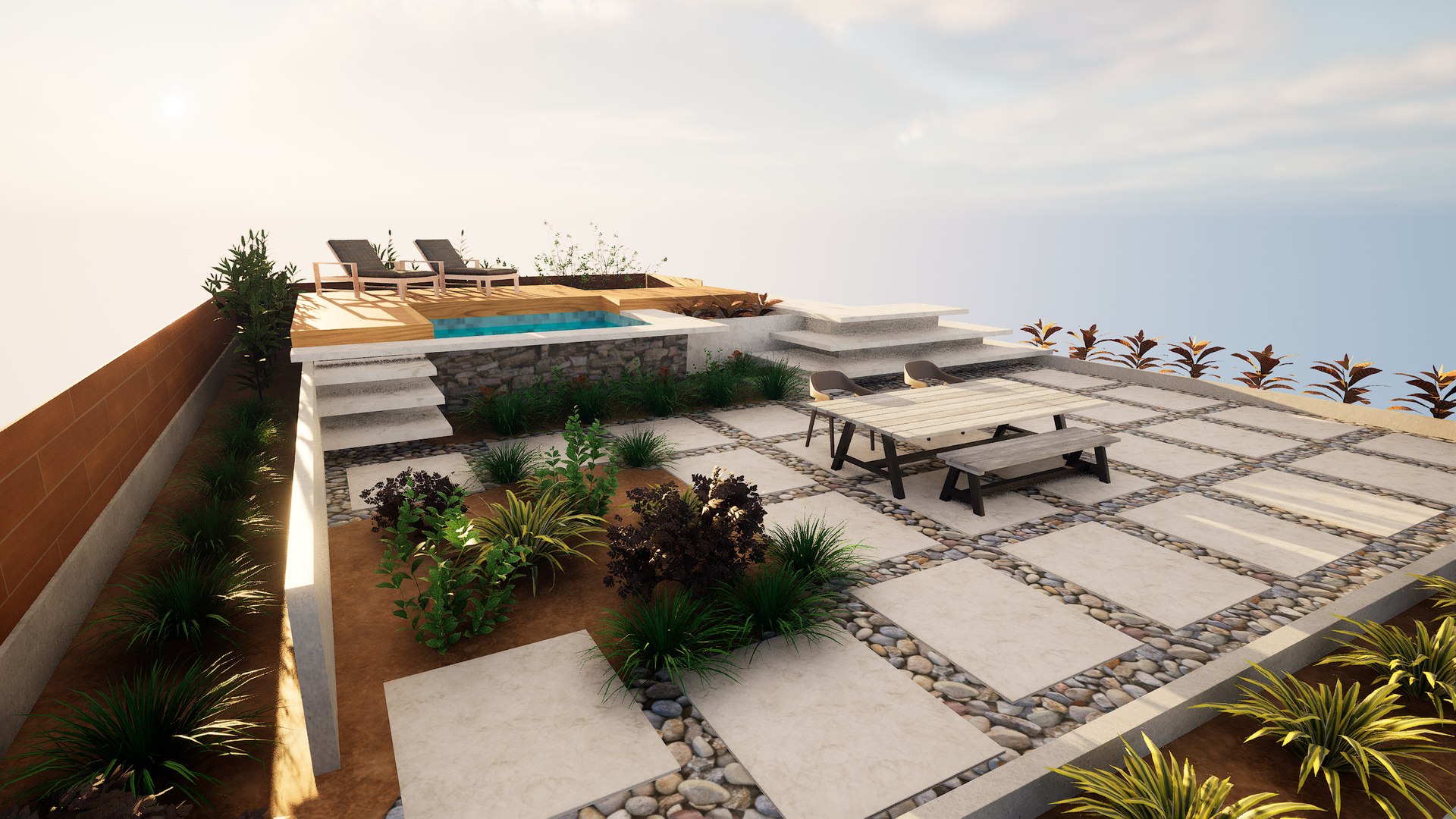 3D Outdoor 3D Environment Garden Scene Pack - TurboSquid 2264935