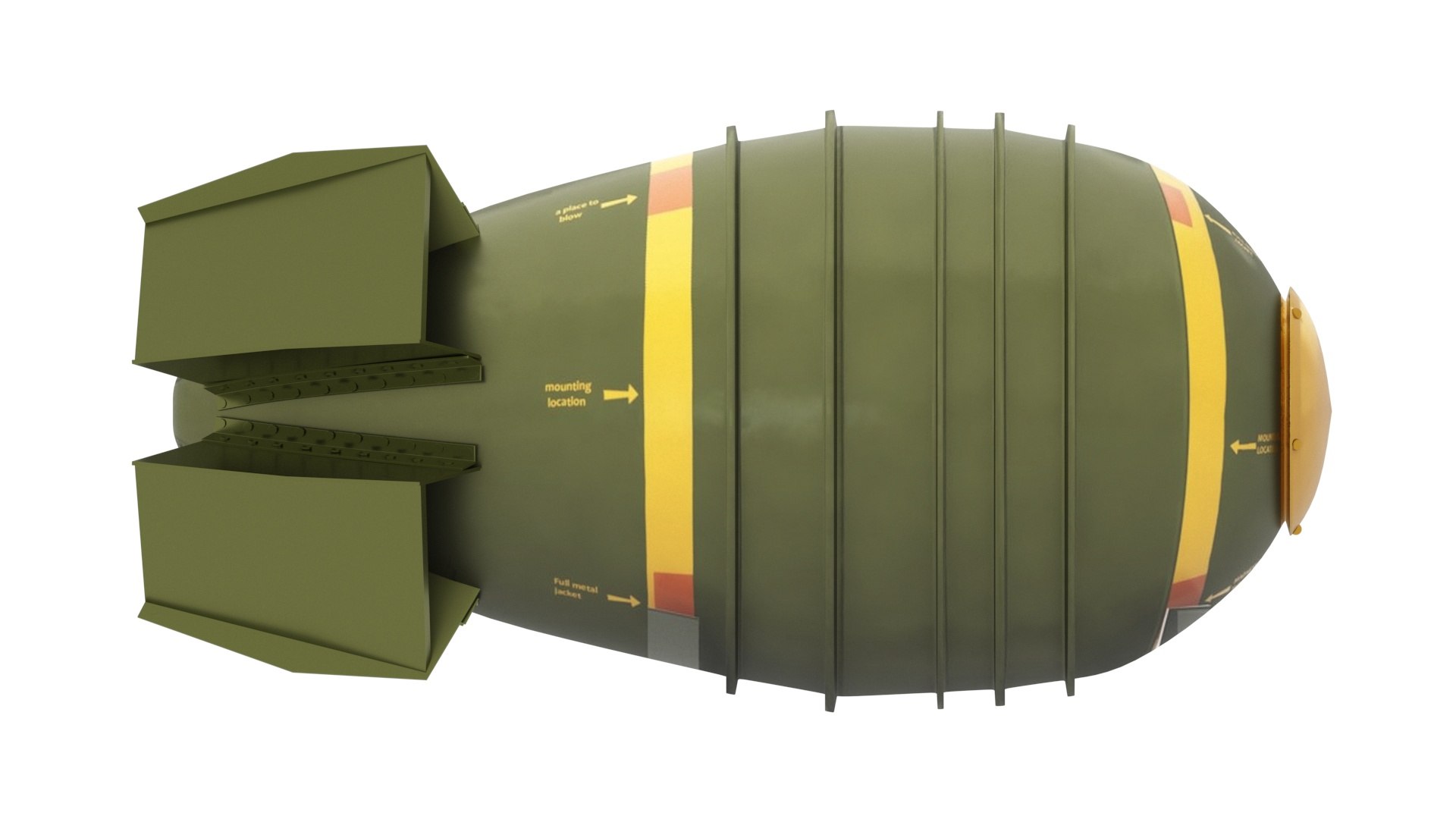 Nuclear Bomb Mark 6 3D - TurboSquid 1876142