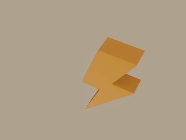 Orange lightning model - TurboSquid 1664497