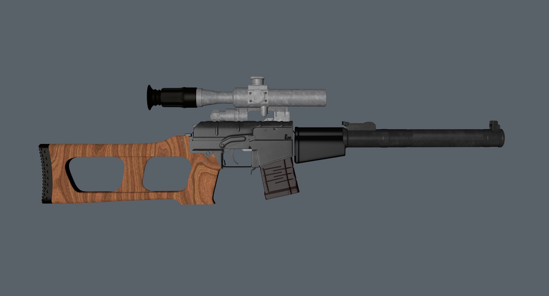 3d model vss sniper rifle vintorez