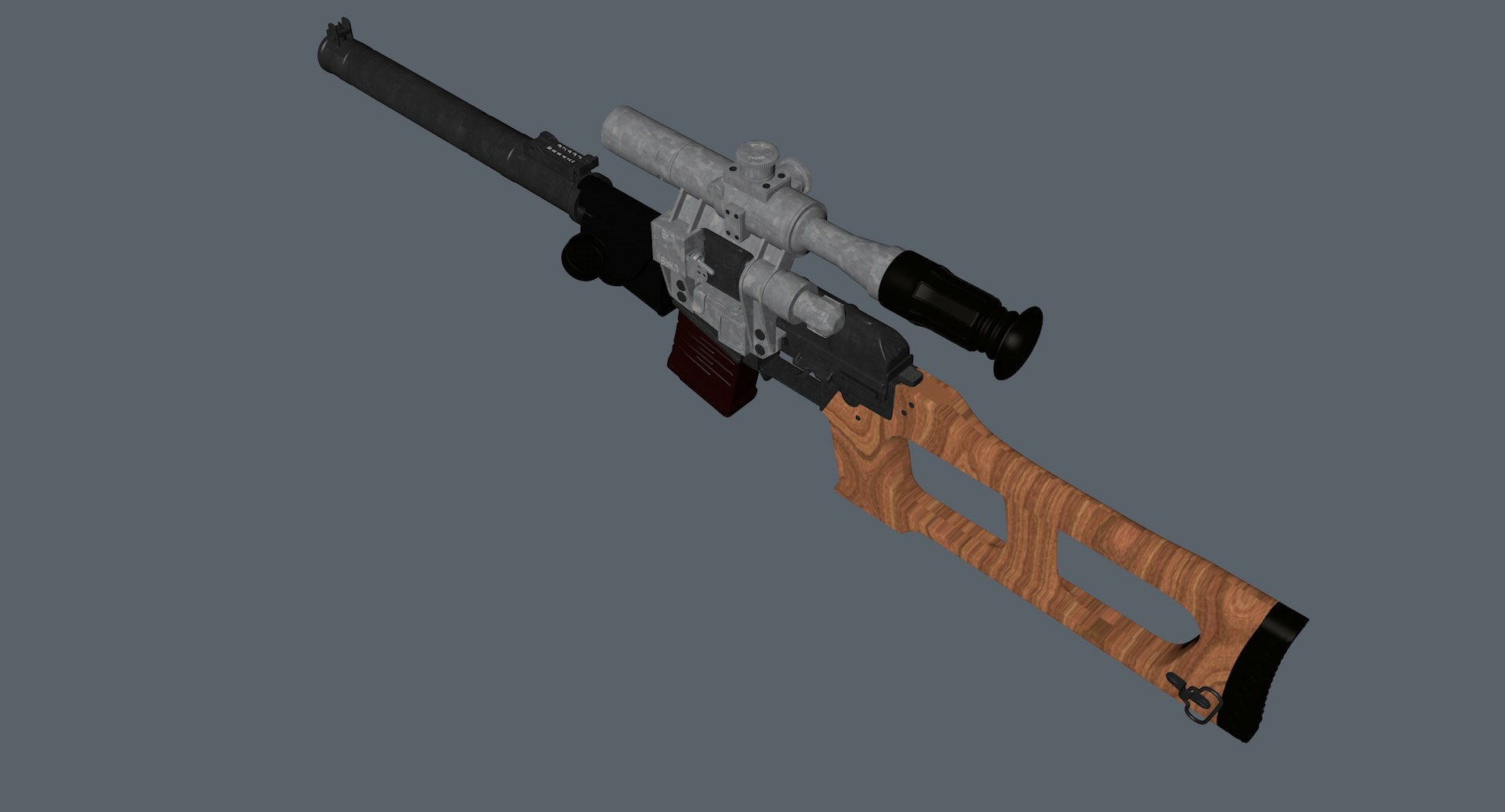 3d model vss sniper rifle vintorez