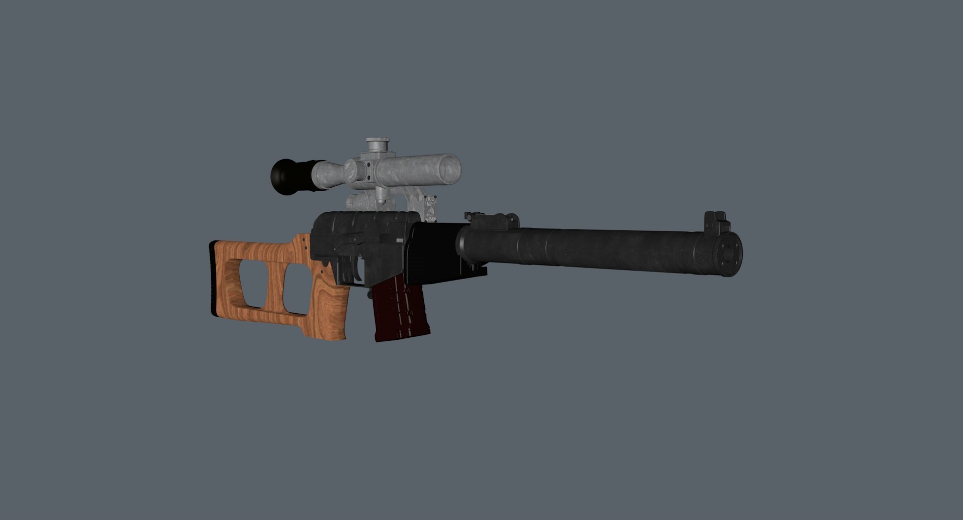 3d model vss sniper rifle vintorez