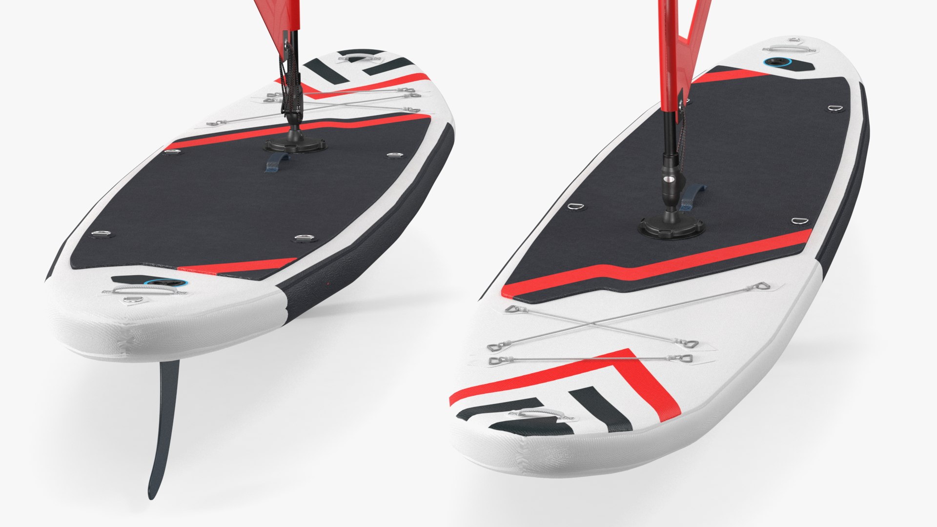 3D Model Stand Up Paddleboard With Sail Red - TurboSquid 2062660