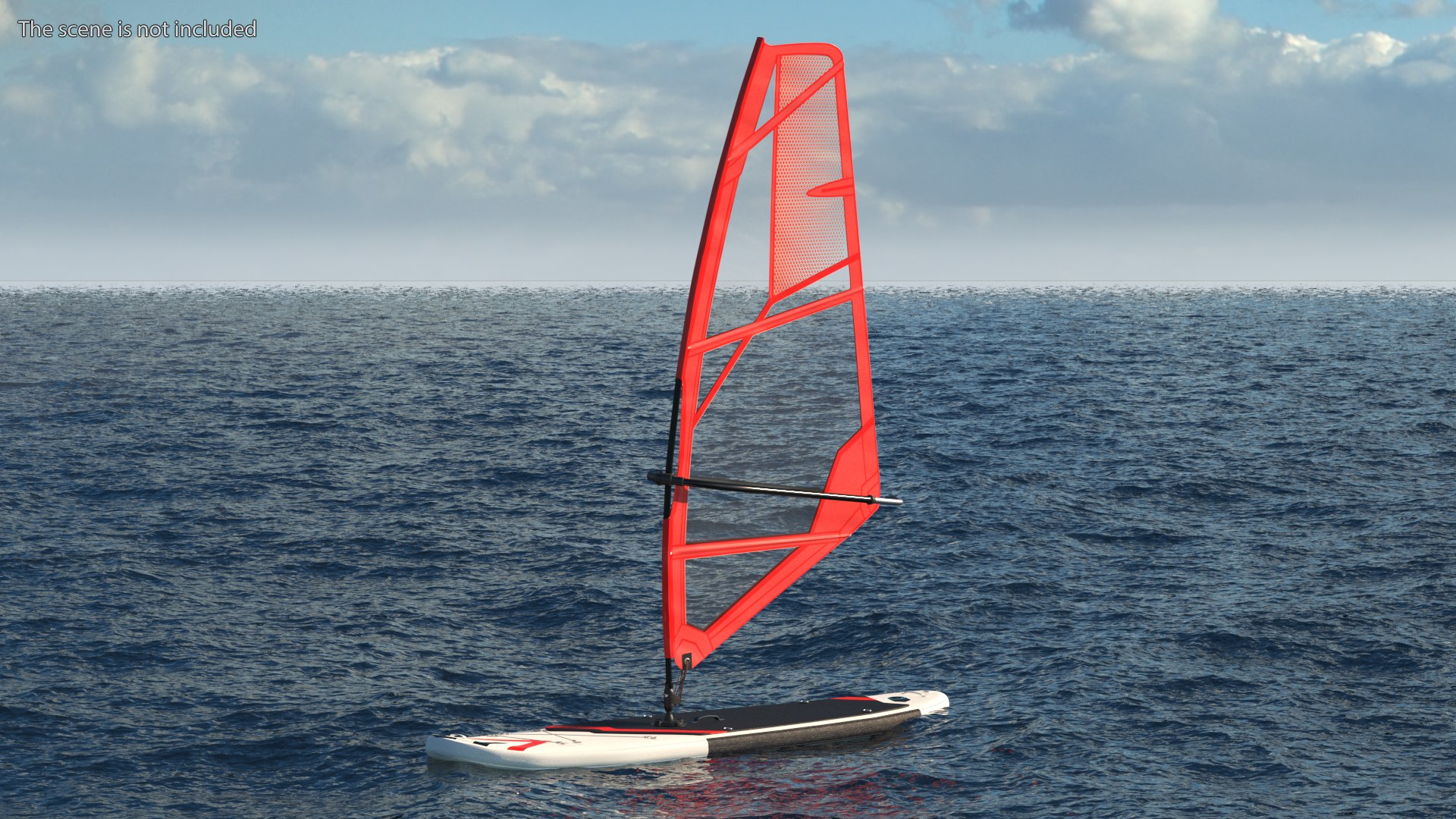 3D Model Stand Up Paddleboard With Sail Red - TurboSquid 2062660