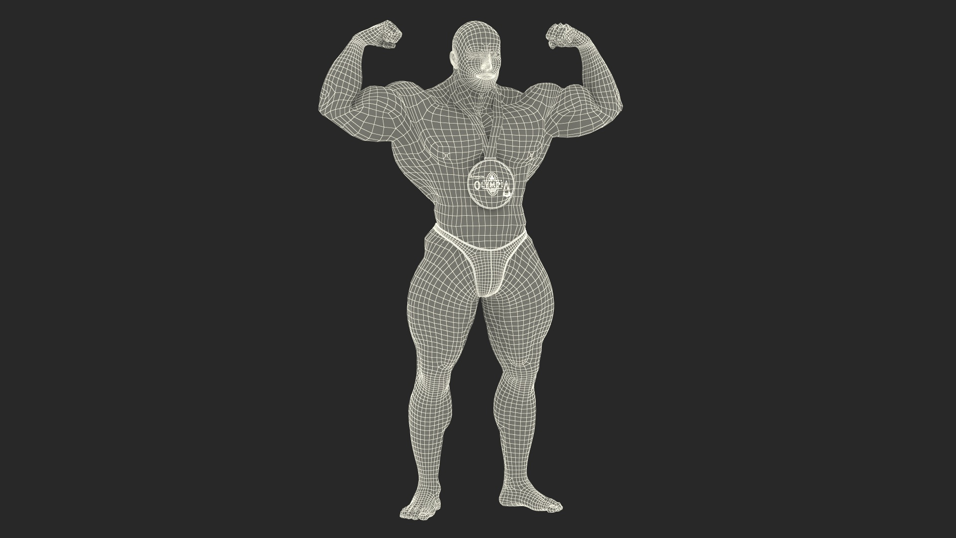 Champion Bodybuilder Man Winner Pose 3D Model - TurboSquid 2049513