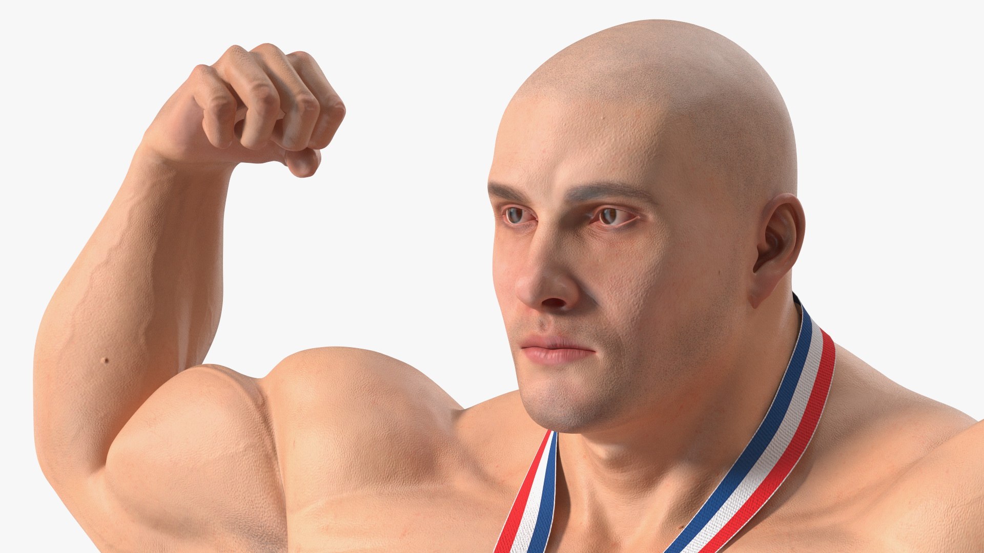 Champion Bodybuilder Man Winner Pose 3D Model - TurboSquid 2049513