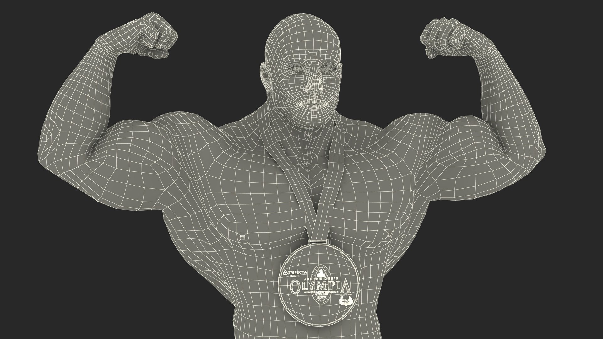 Champion Bodybuilder Man Winner Pose 3D Model - TurboSquid 2049513