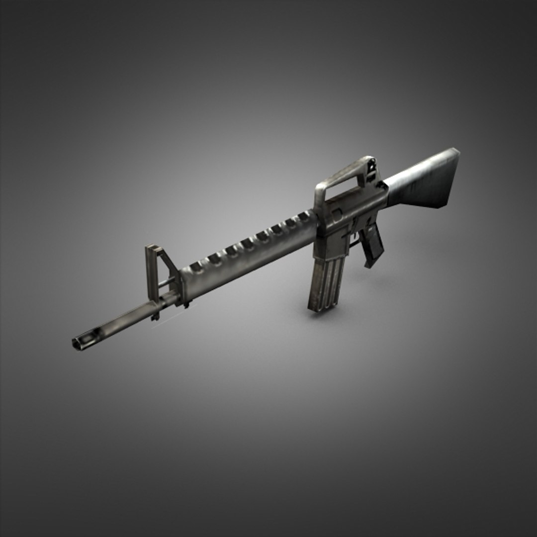 3d M16 Rifle Model