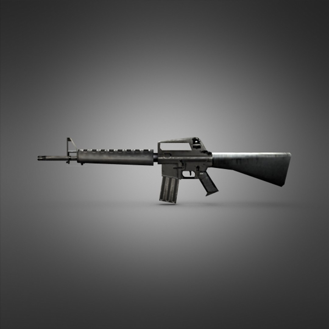 3d M16 Rifle Model