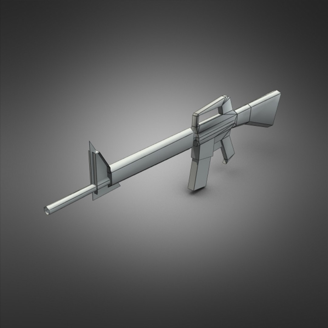 3d M16 Rifle Model