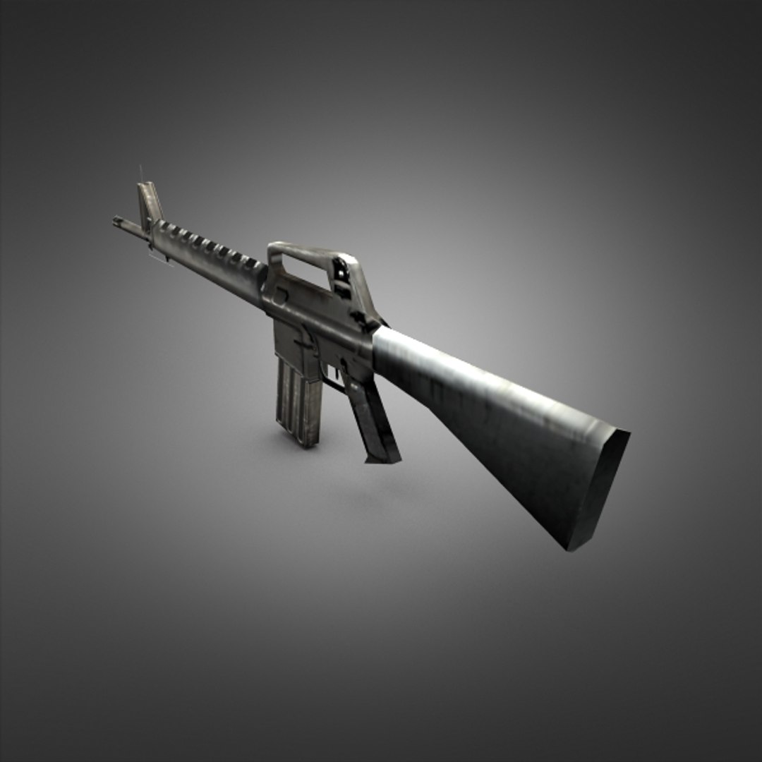 3d M16 Rifle Model