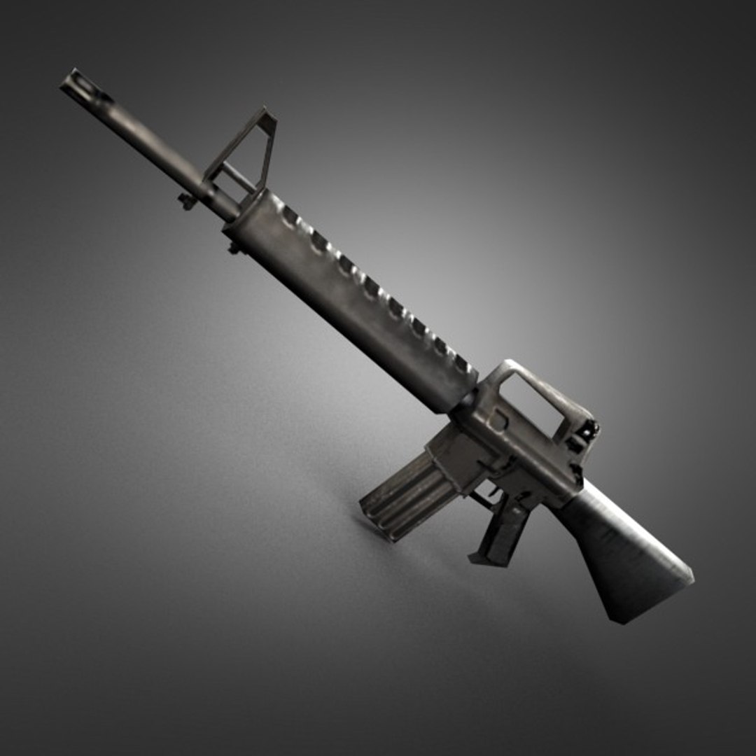 3d M16 Rifle Model
