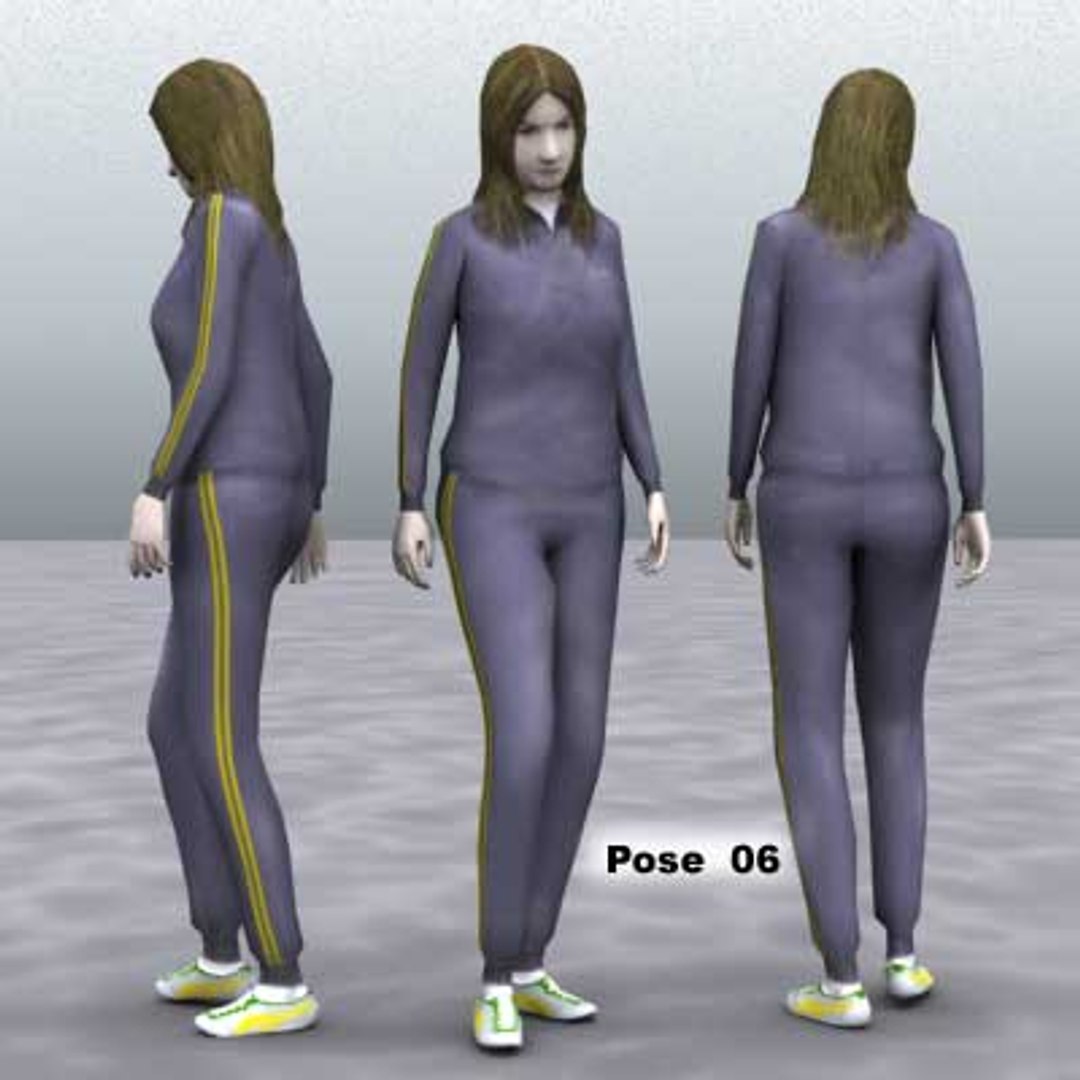 Human Female Girl C4d