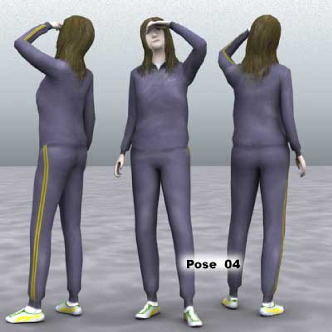 Human Female Girl C4d