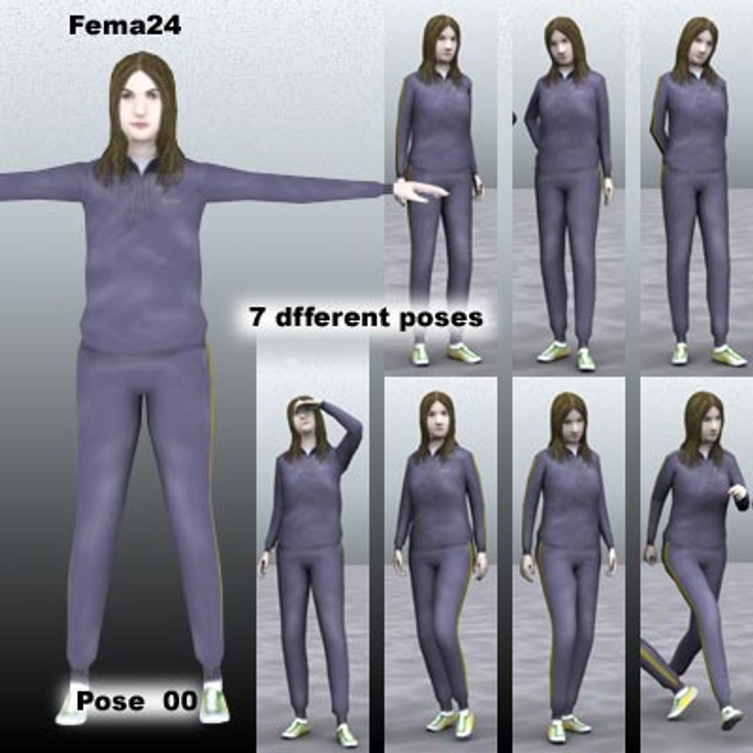 Human Female Girl C4d