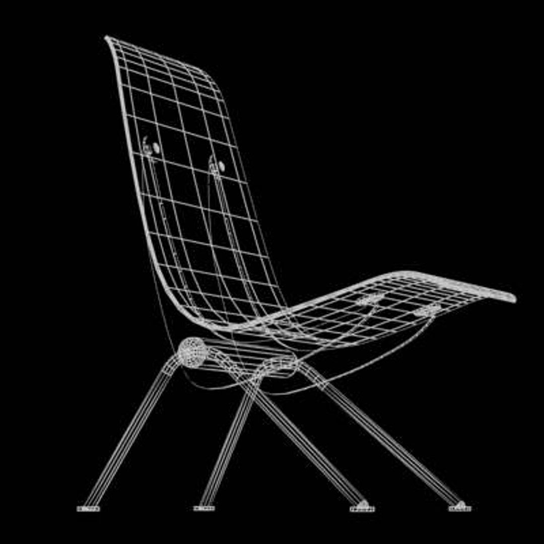3d Model Jean Prouvé Anthony Chair