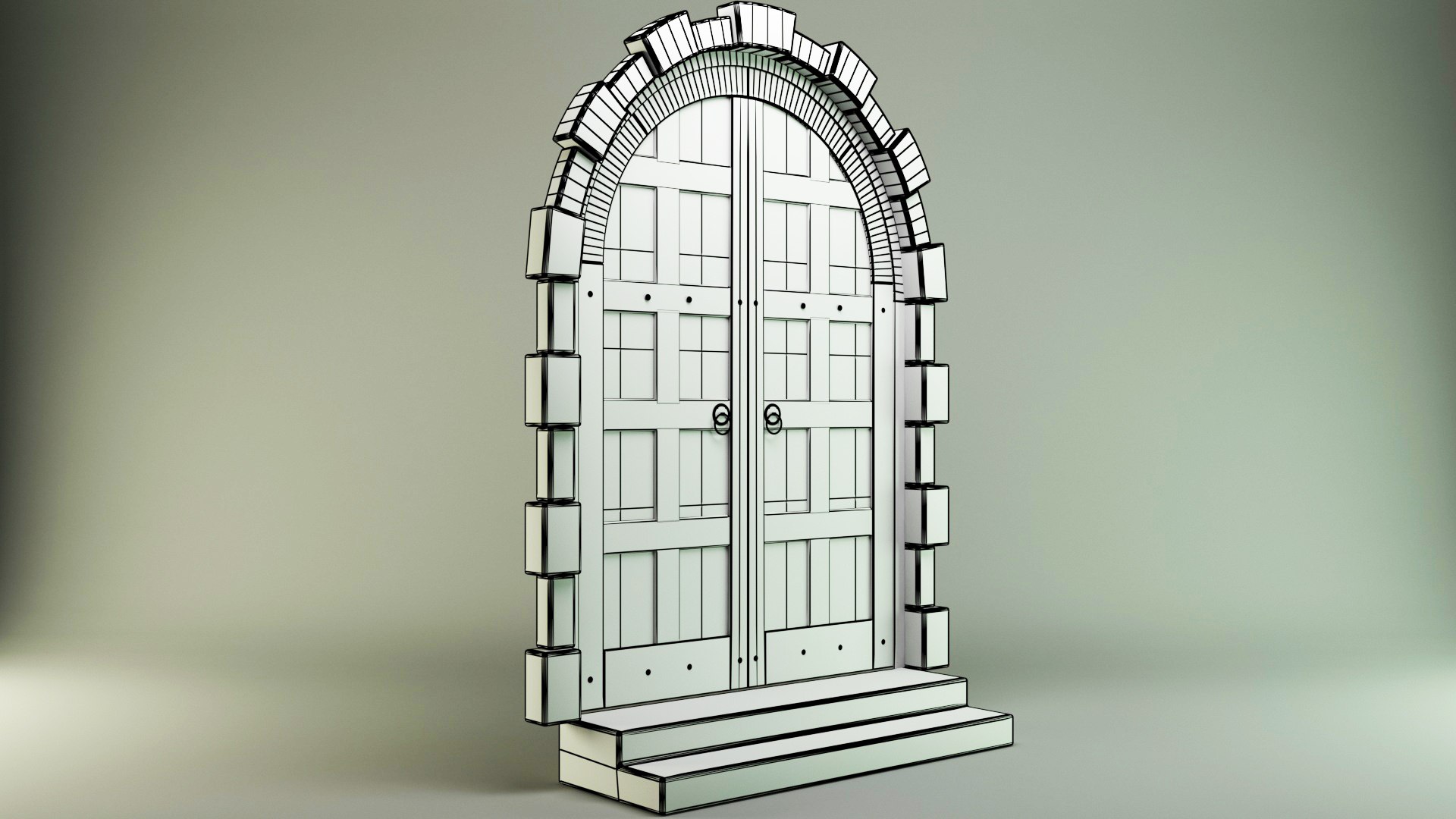 Medieval door 3D model - TurboSquid 1781600