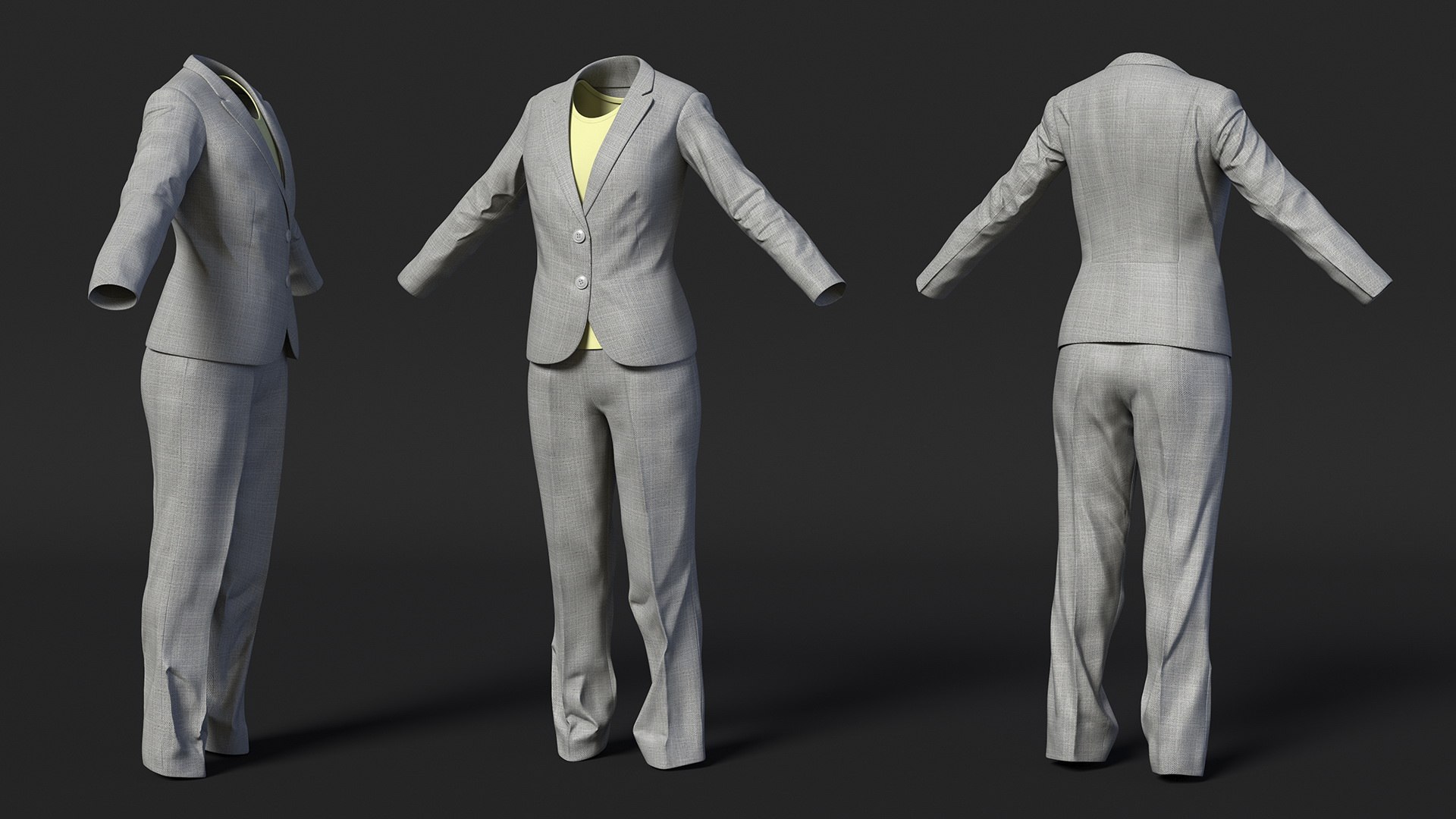 3D Womens Suit - TurboSquid 2146060