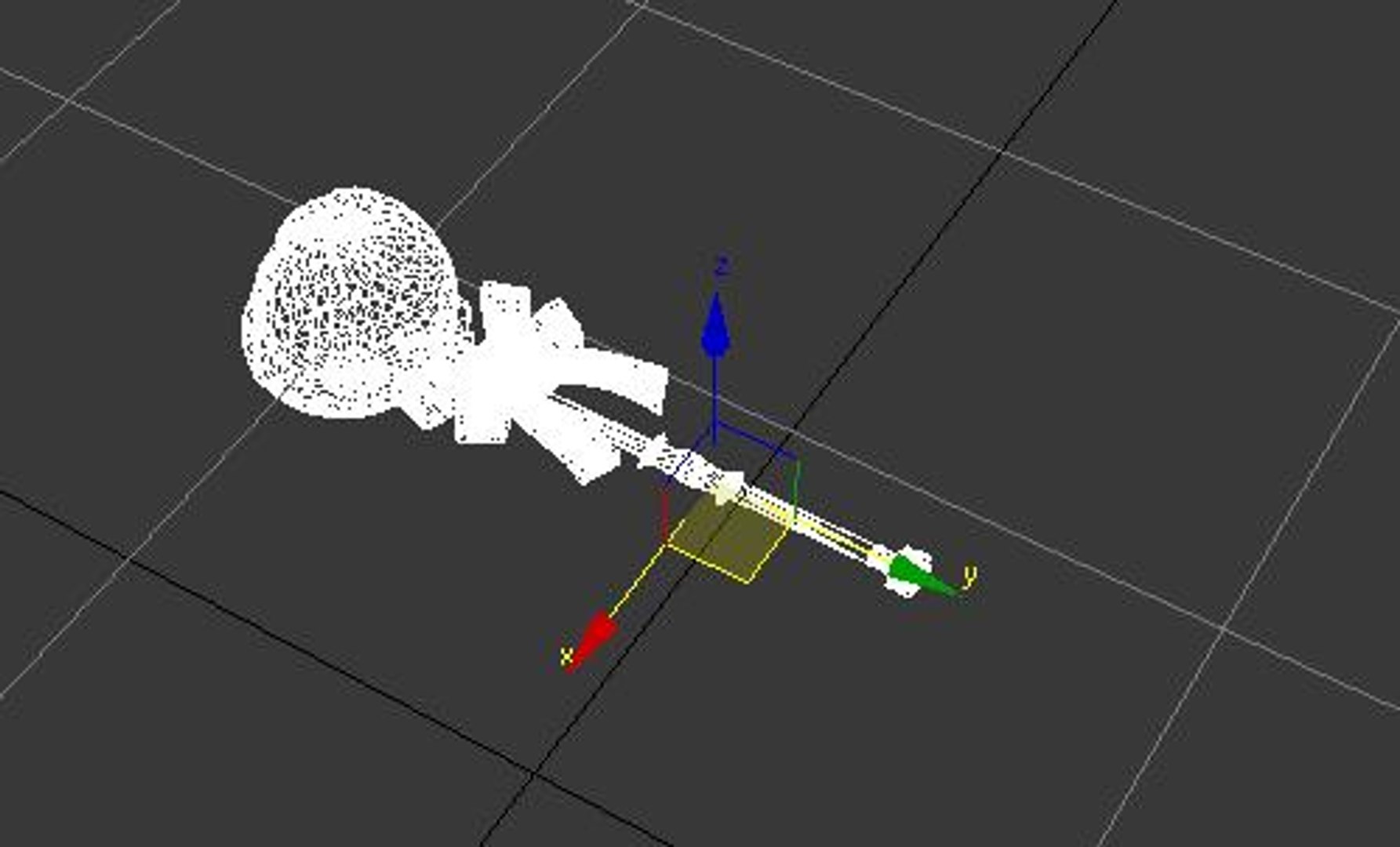 3d model simple staff