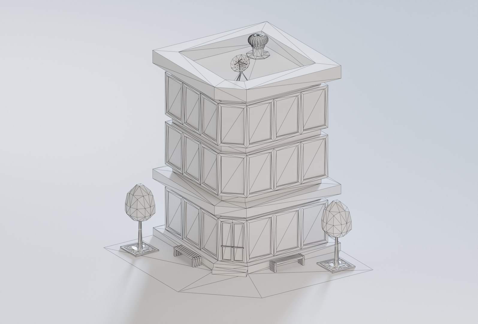 10 Low Poly Buildings Set 3D model - TurboSquid 2109970