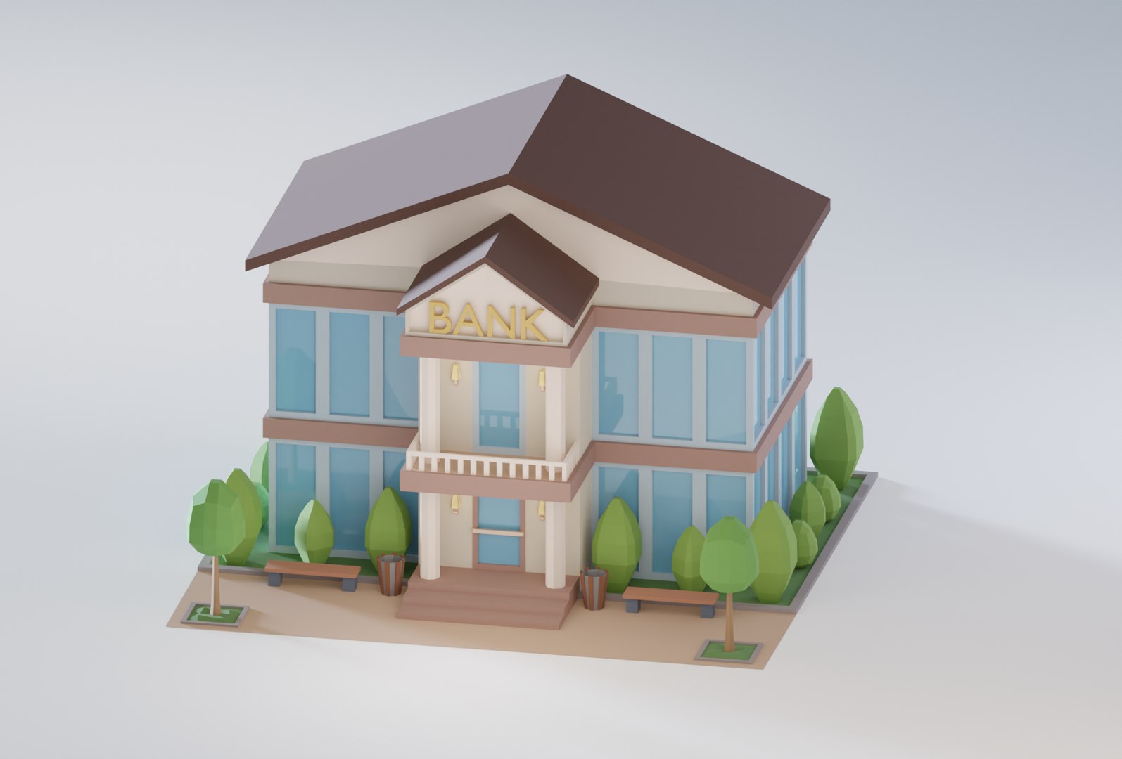 10 Low Poly Buildings Set 3D model - TurboSquid 2109970