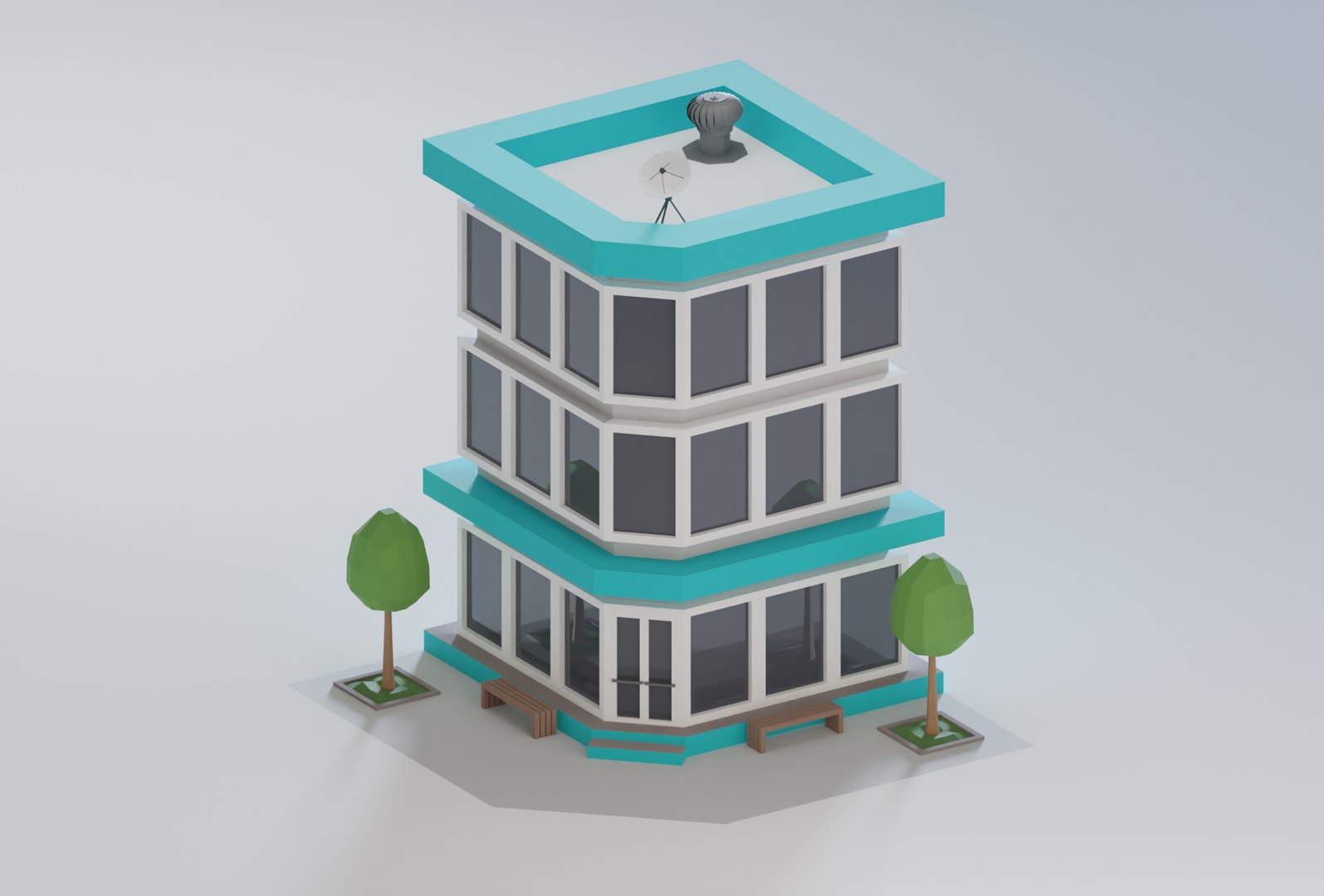 10 Low Poly Buildings Set 3D model - TurboSquid 2109970
