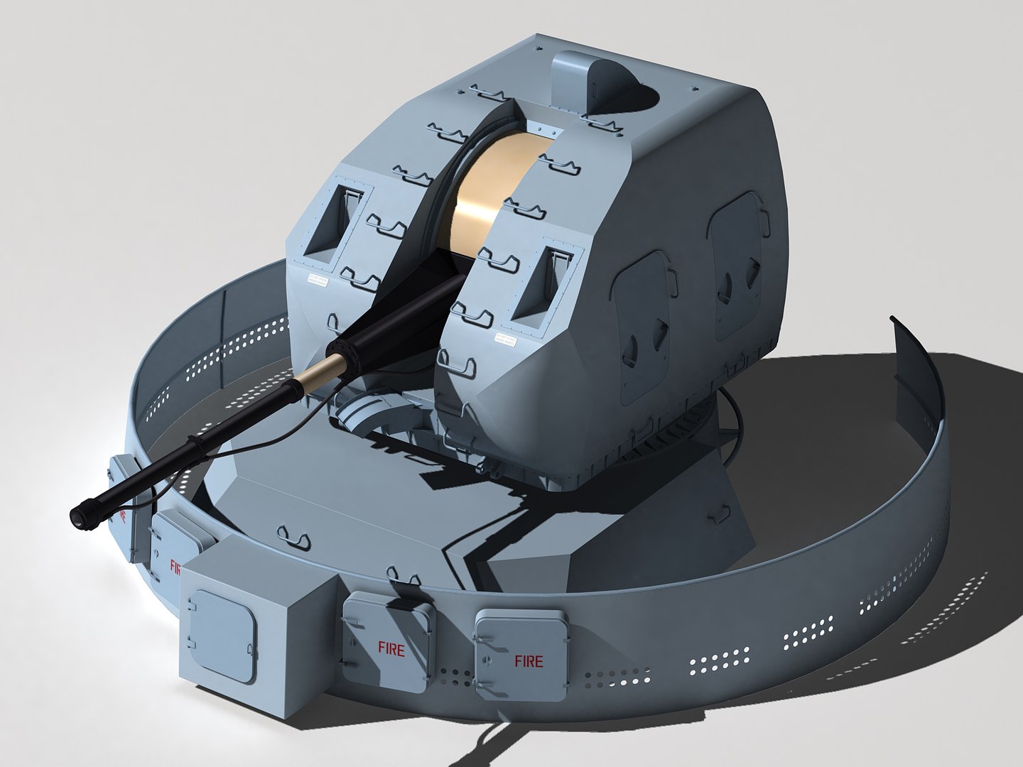 A-190e Gun Mount 3d Model