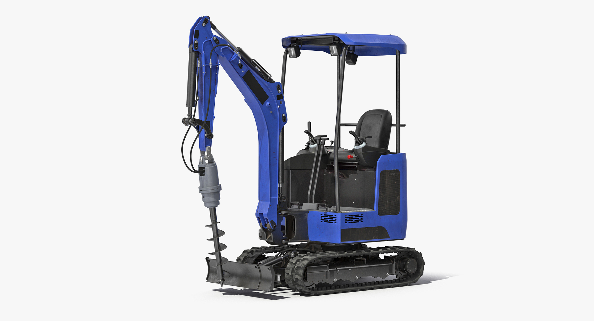 Mini Excavator Earth Drill Model - TurboSquid 1380964