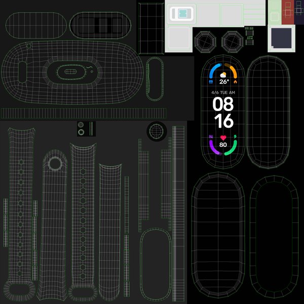 Xiaomi Mi Smart Band 63D模型 - TurboSquid 1735879
