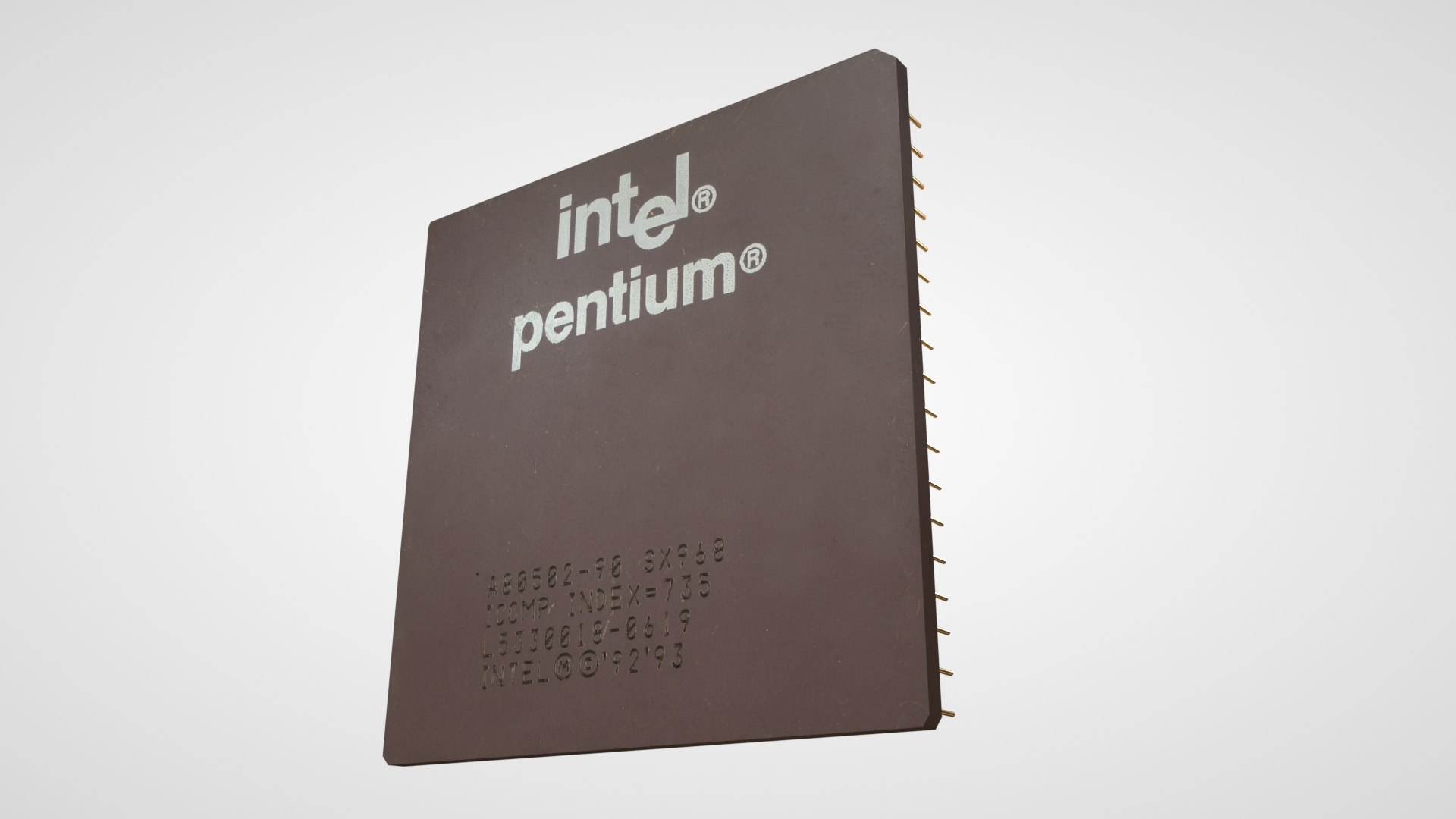 3D Model Pentium CPU - TurboSquid 1729276