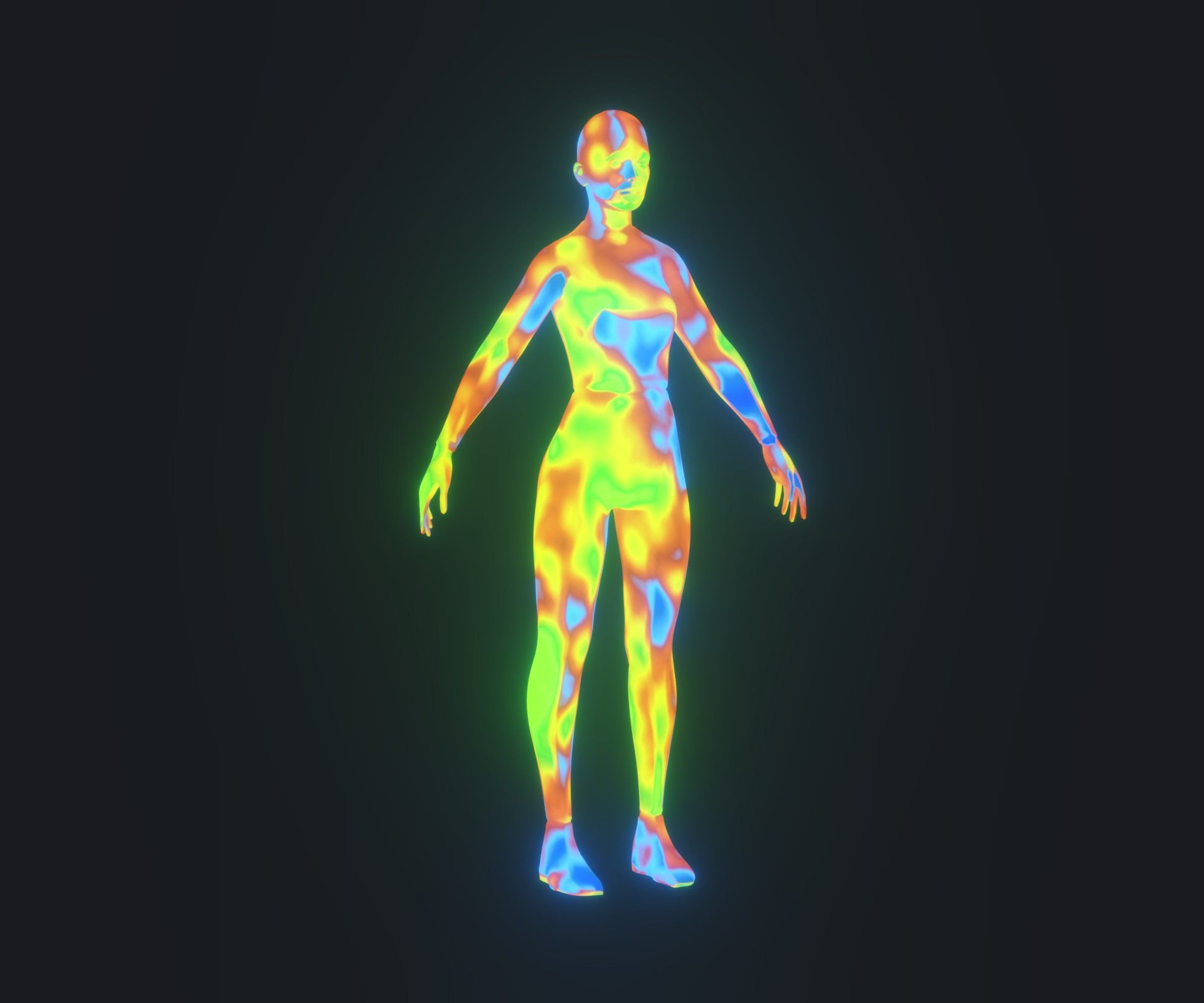 Wärmebild-Heatmap des Menschen, weiblich 3D-Modell - TurboSquid 1694226