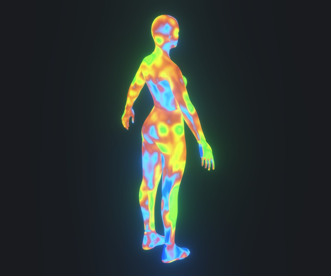 Thermal Image Heatmap Female 3D Model - TurboSquid 1694226
