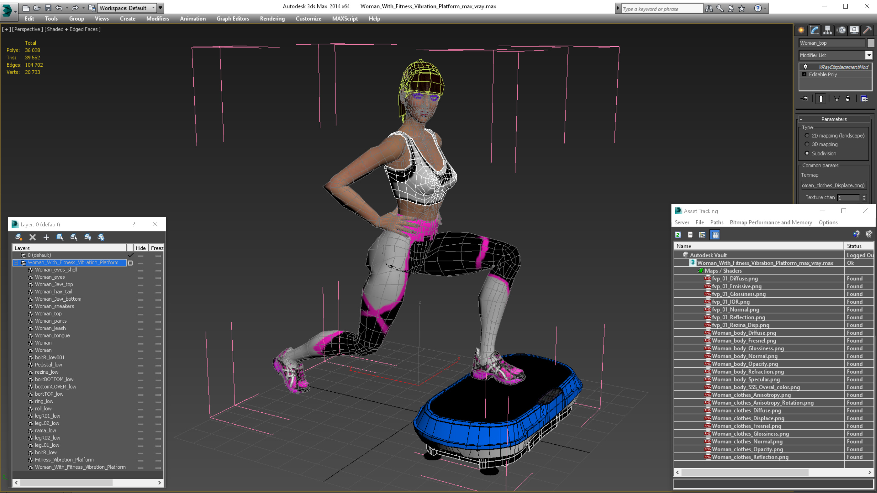 Woman With Fitness Vibration Platform 3D model - TurboSquid 1867489