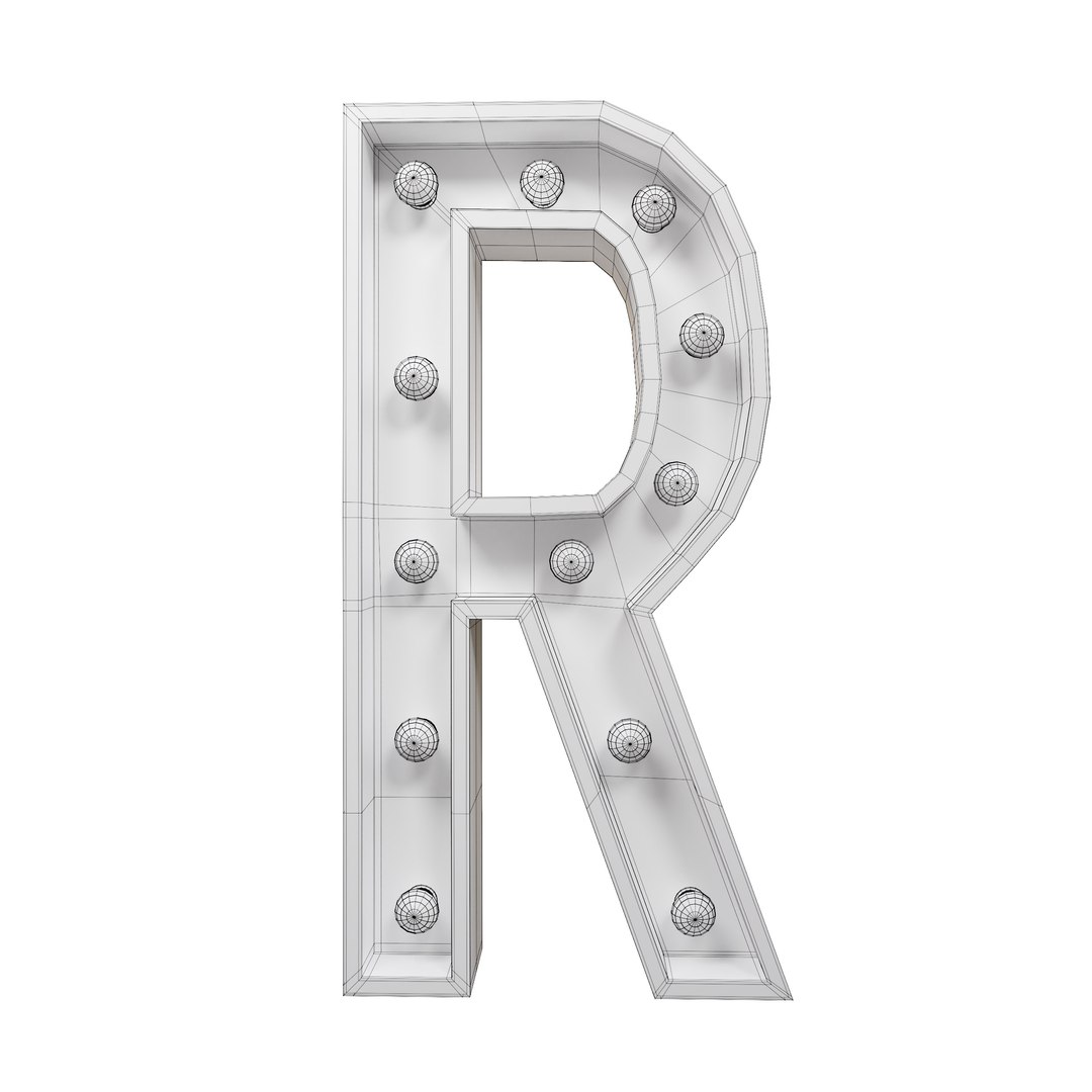 3D Marquee Letter R Led Glow Sign - TurboSquid 1973883