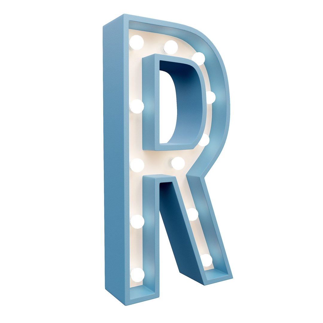 3D Marquee Letter R Led Glow Sign - TurboSquid 1973883