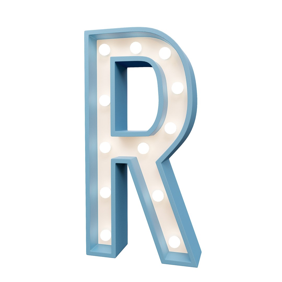 3D Marquee Letter R Led Glow Sign - TurboSquid 1973883