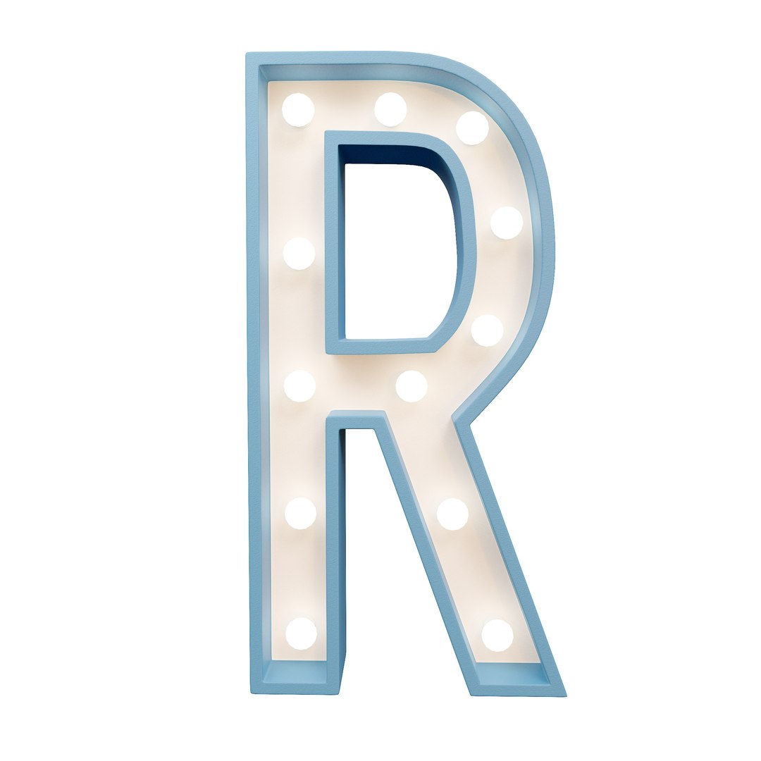 3D Marquee Letter R Led Glow Sign - TurboSquid 1973883