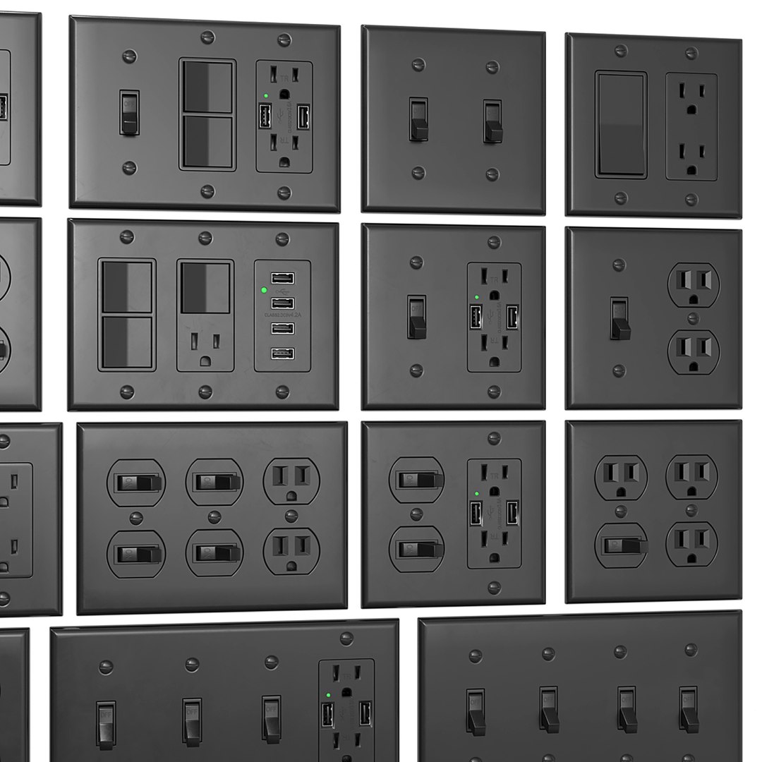 Bestten US Wall Switches And Sockets 3D Model - TurboSquid 2086559