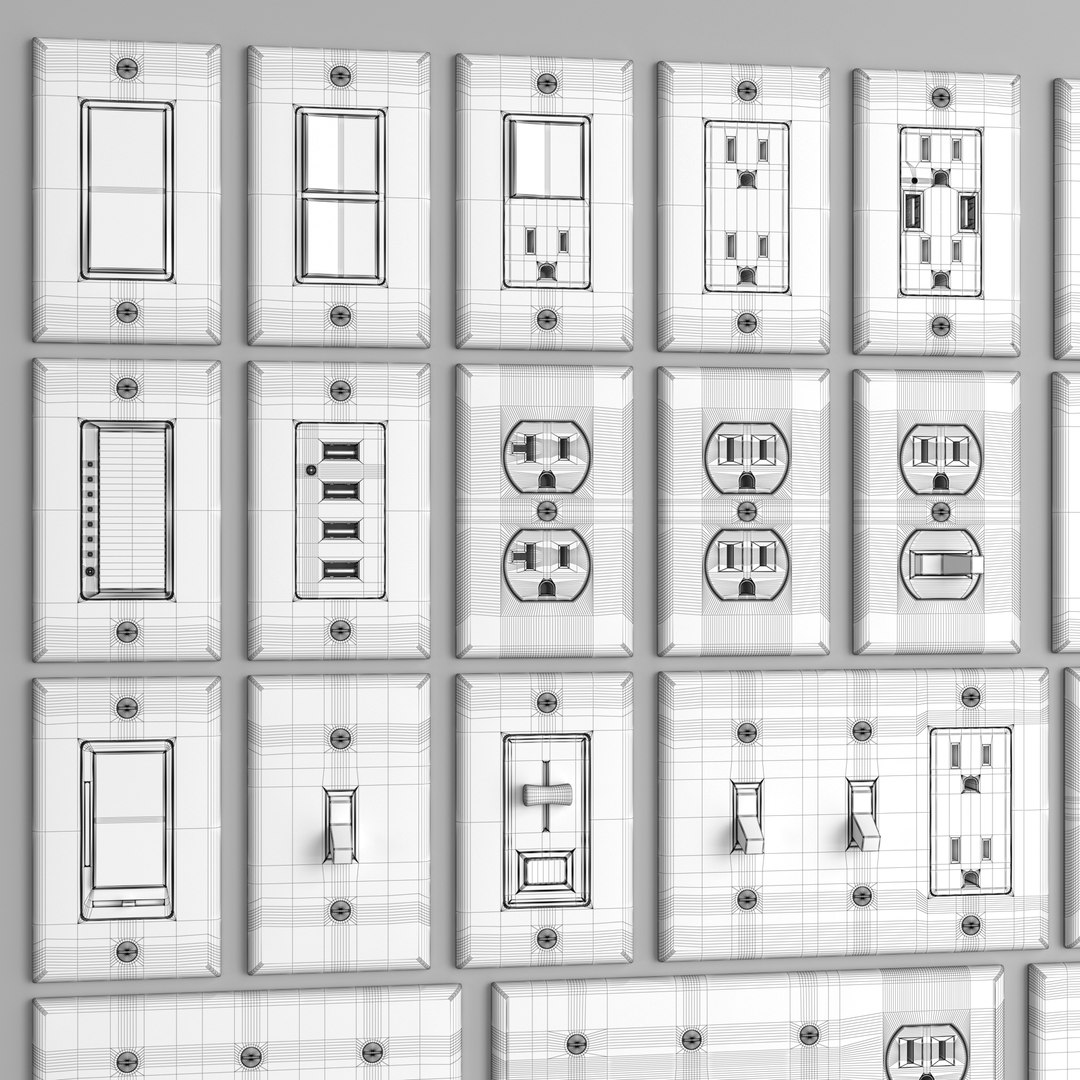 Bestten US Wall Switches And Sockets 3D Model - TurboSquid 2086559