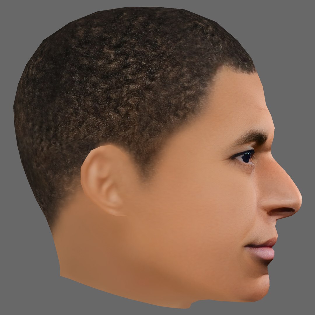 Kylian Mbappe HeadV2 - Low Poly Head For Game 3D - TurboSquid 2217968