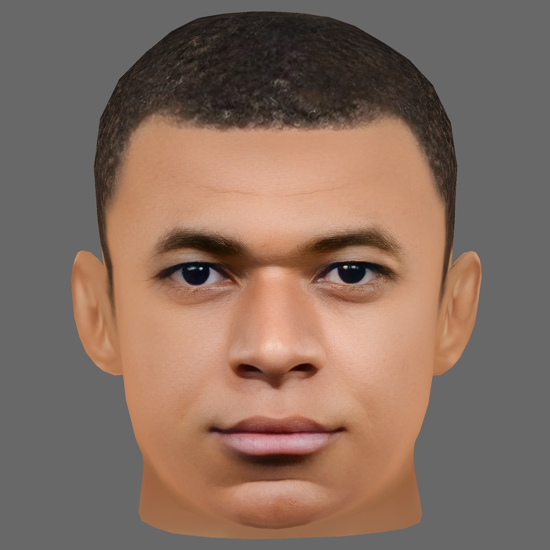 Kylian Mbappe HeadV2 - Low Poly Head For Game 3D - TurboSquid 2217968